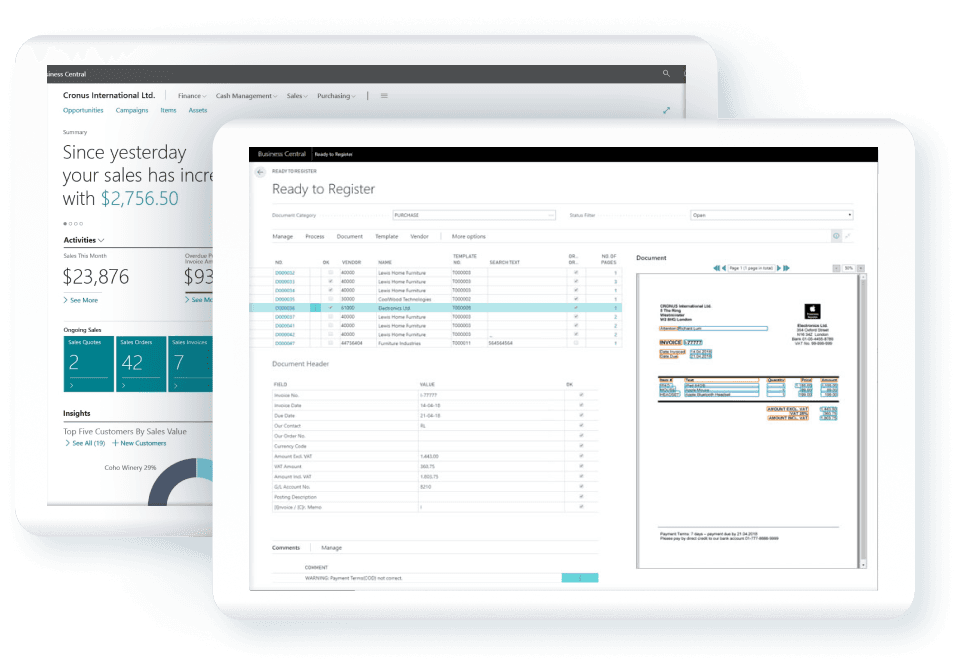 Continia Document Capture with Business Central